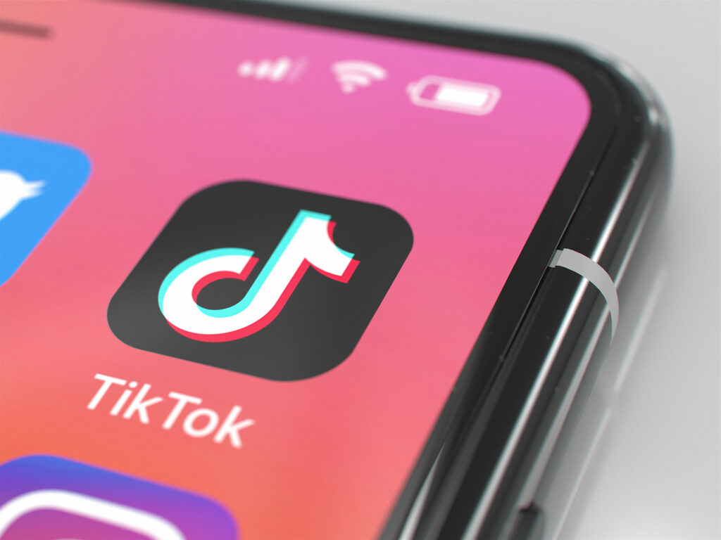 Tiktok App Icon On Smartphone Screen, Close Up. Tiktok Is A Popu ...